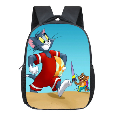 12 Inch Tom and Jerry Children’s Backpack Kids School Cute Daily Bag ...