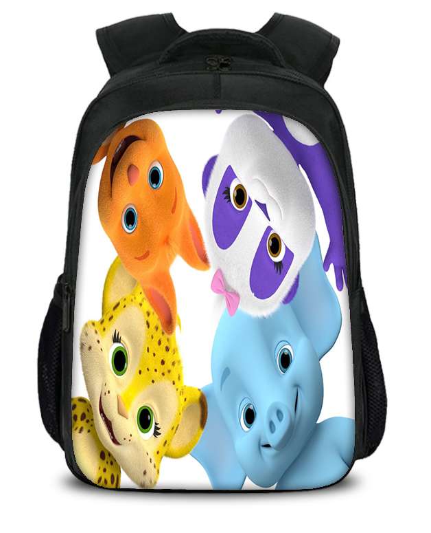 16‘’Word Party Backpack School Bag Black - giftcartoon