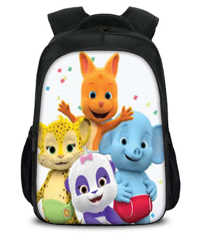 16‘’Word Party Backpack School Bag Black - giftcartoon